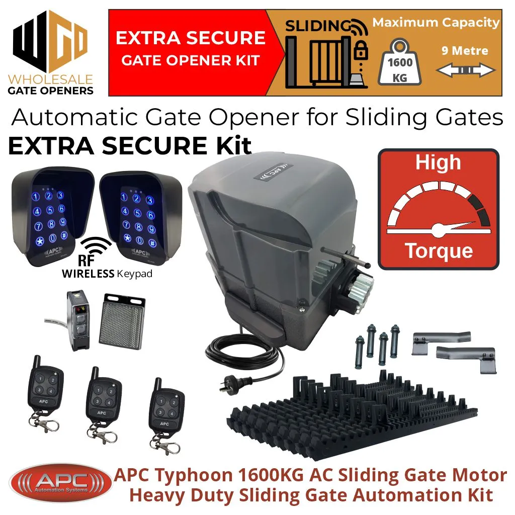 Sliding Driveway Gate Opener Extra Secure Gate Automation With Spring ...