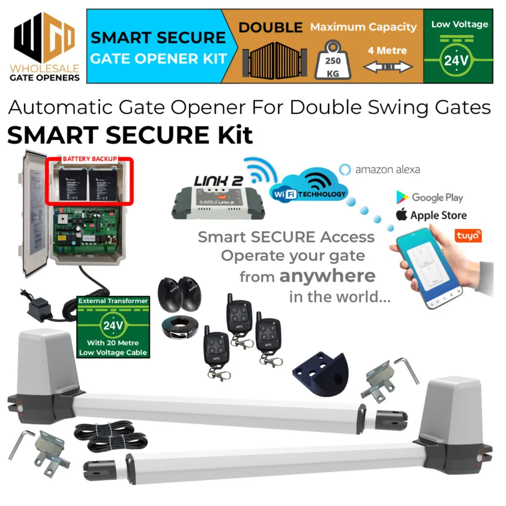 Double Swing Gate Automation Smart Secure Kit Electric Electric Gate ...