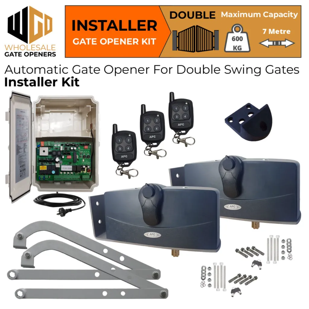 Double Swing Gate Automation Installer Base Kit with With Adjustable ...