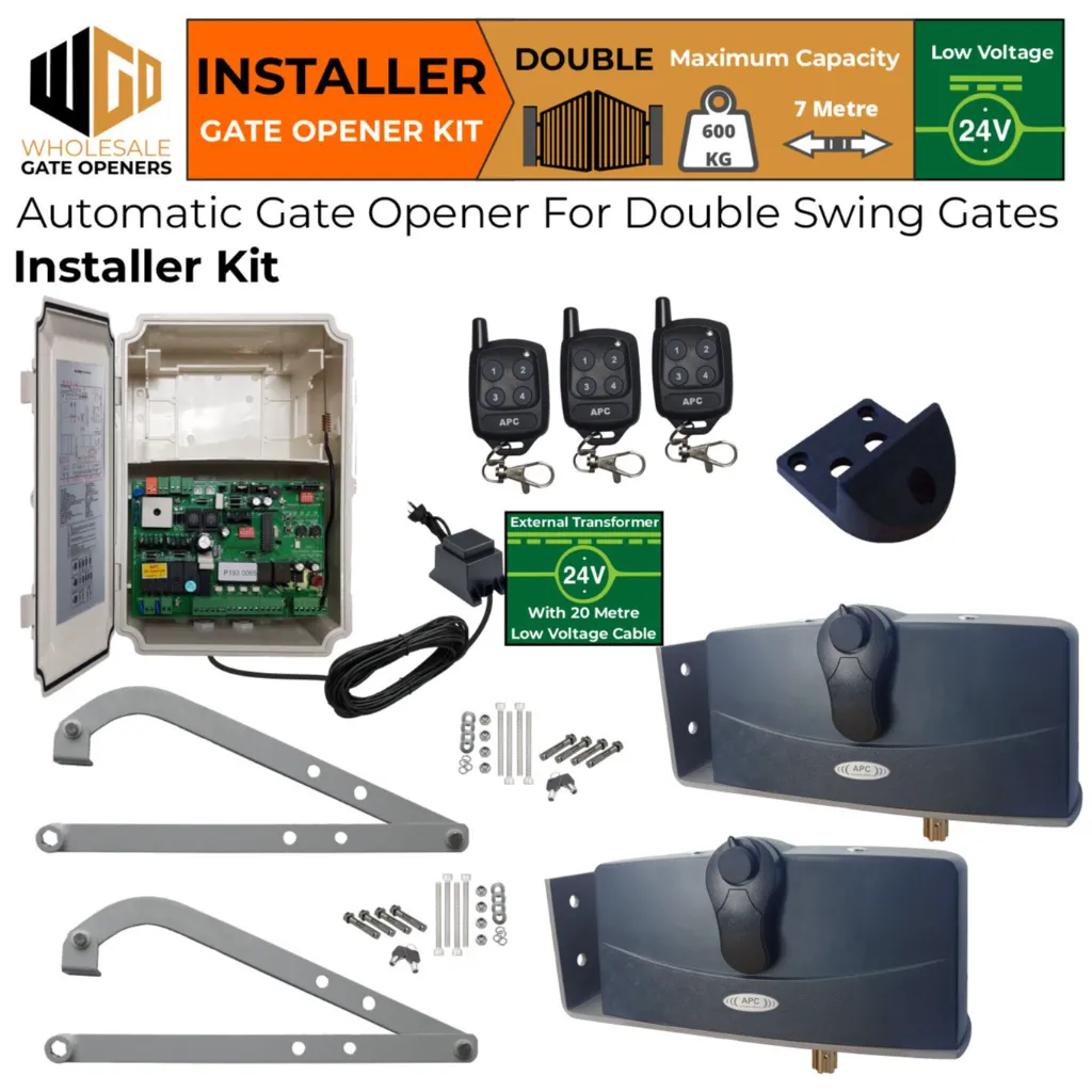 Double Swing Gate Automation Installer Base Kit with With Adjustable Limit Switches - SWING GATE ...