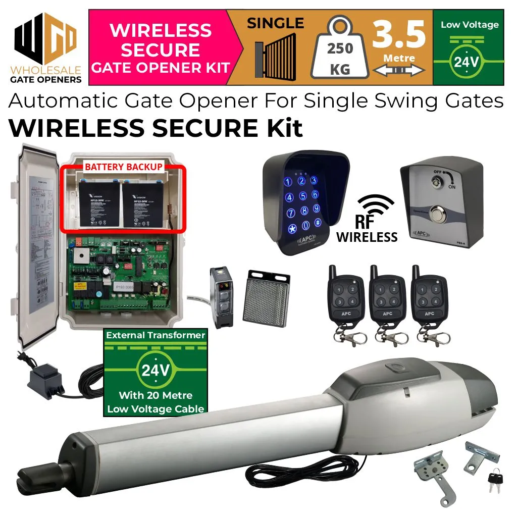 Single Swing Driveway Gate Opener Kit With T700TL Motor - SWING GATE ...