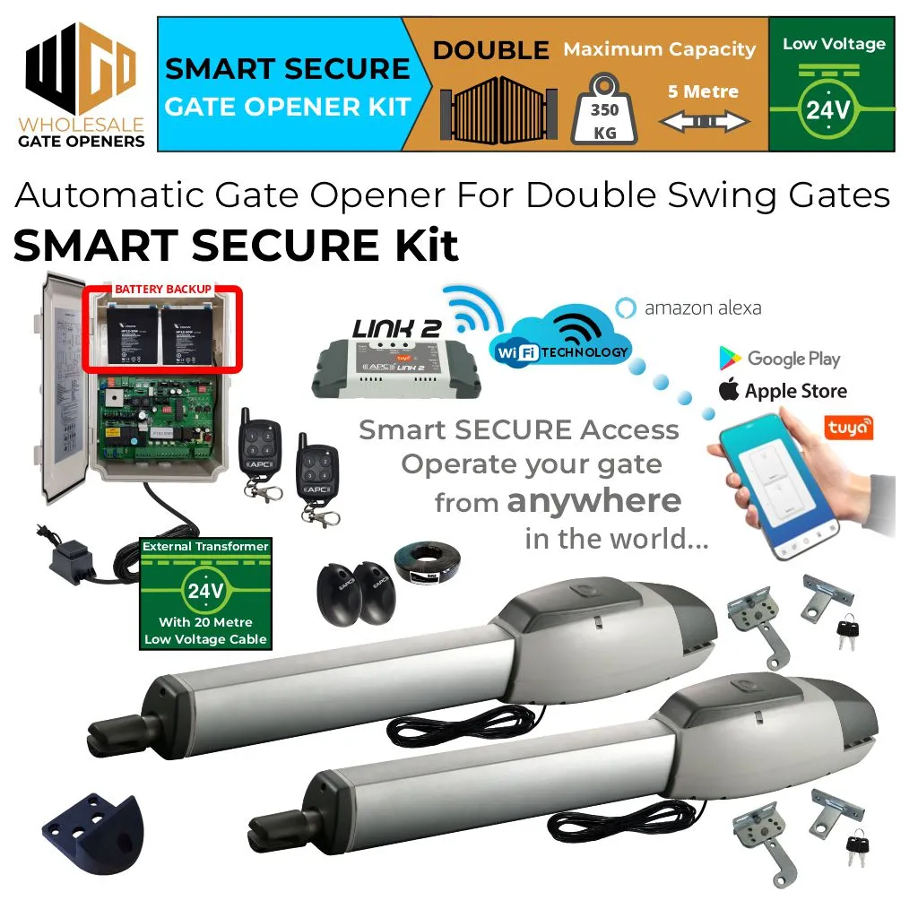 Double Swing Gate Opener Smart Secure Kit With T800TL Motor - SWING ...