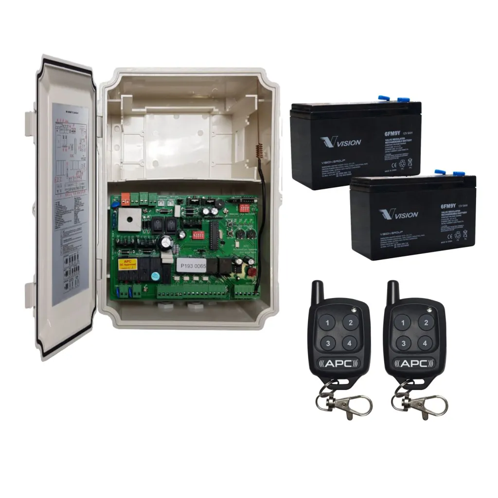 APC 24V SOLAR Swing Gate Control Box Kit - Gate Automation Spares