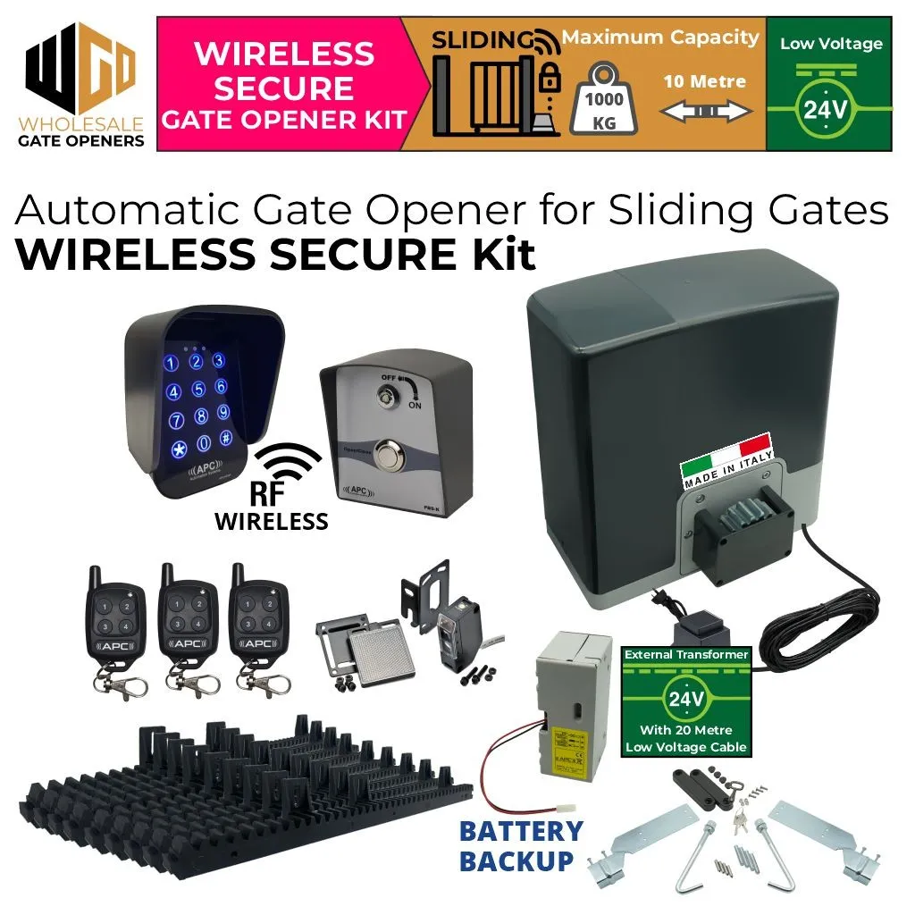 Automatic Electric Sliding Gate Opener Wireless Secure LV Kit | P1000 ...