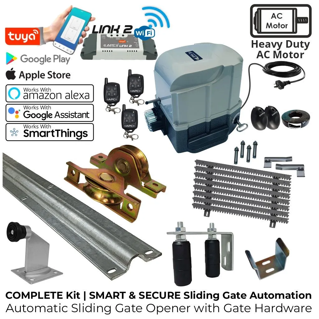 Complete Sliding Gate Automation and Hardware Combo With WIFI Smart ...